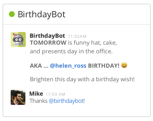 BirthdayBot for Slack - Never miss your teammates' birthdays
