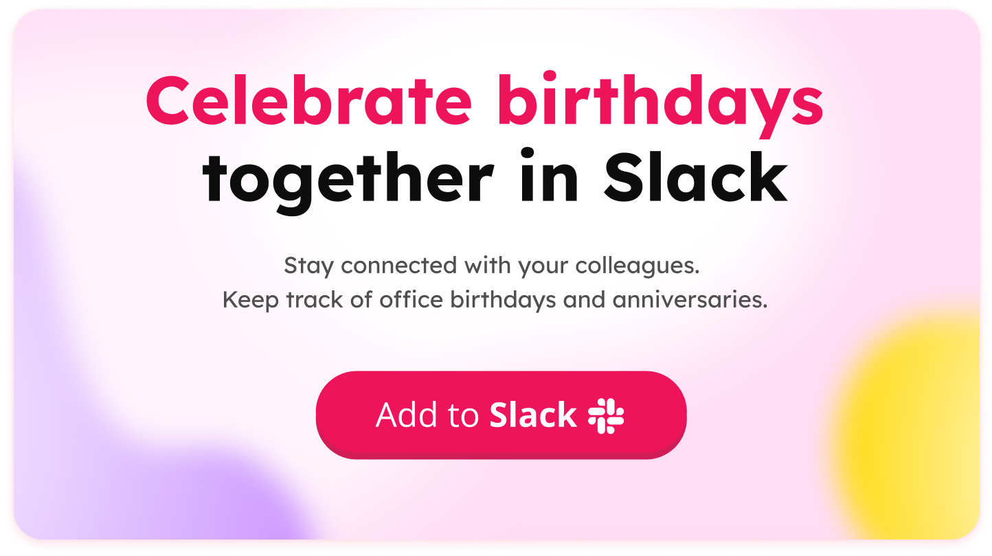 Slack Birthday Bot setup - automated birthday and anniversary cards ...