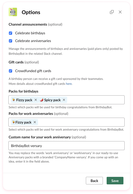 Slack Birthday Bot setup - automated birthday and anniversary cards ...