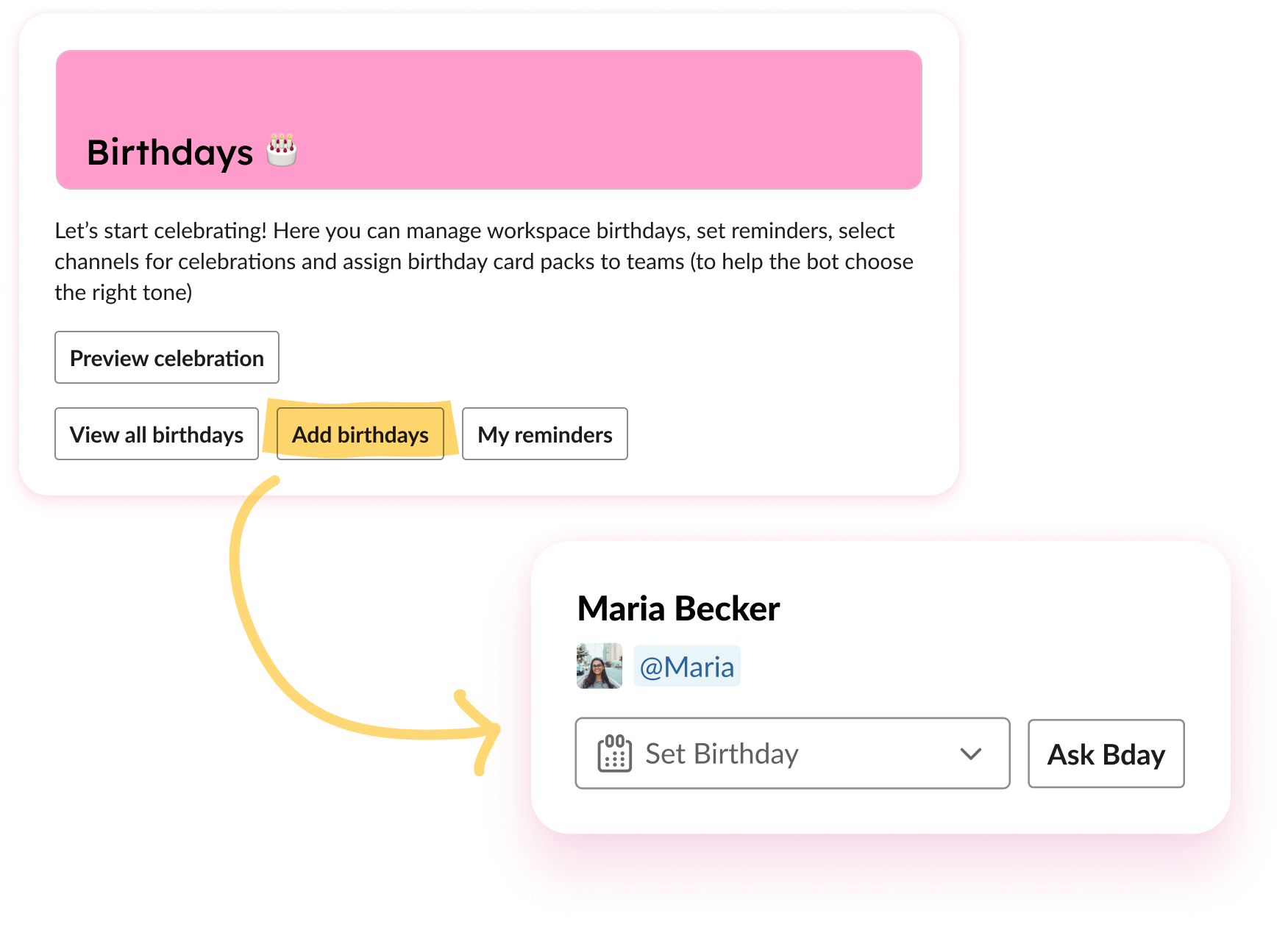 Slack Birthday Bot setup - automated birthday and anniversary cards | BirthdayBot