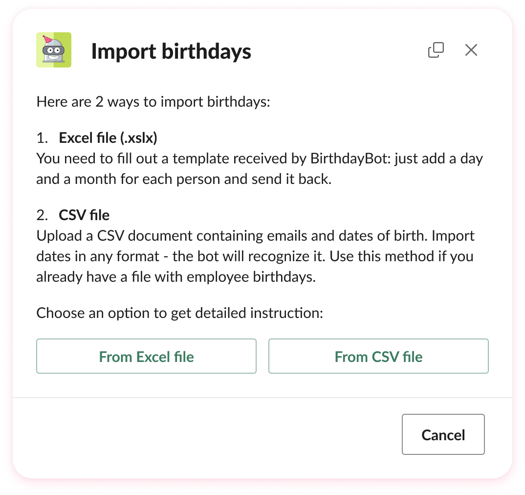 Slack Birthday Bot setup - automated birthday and anniversary cards ...