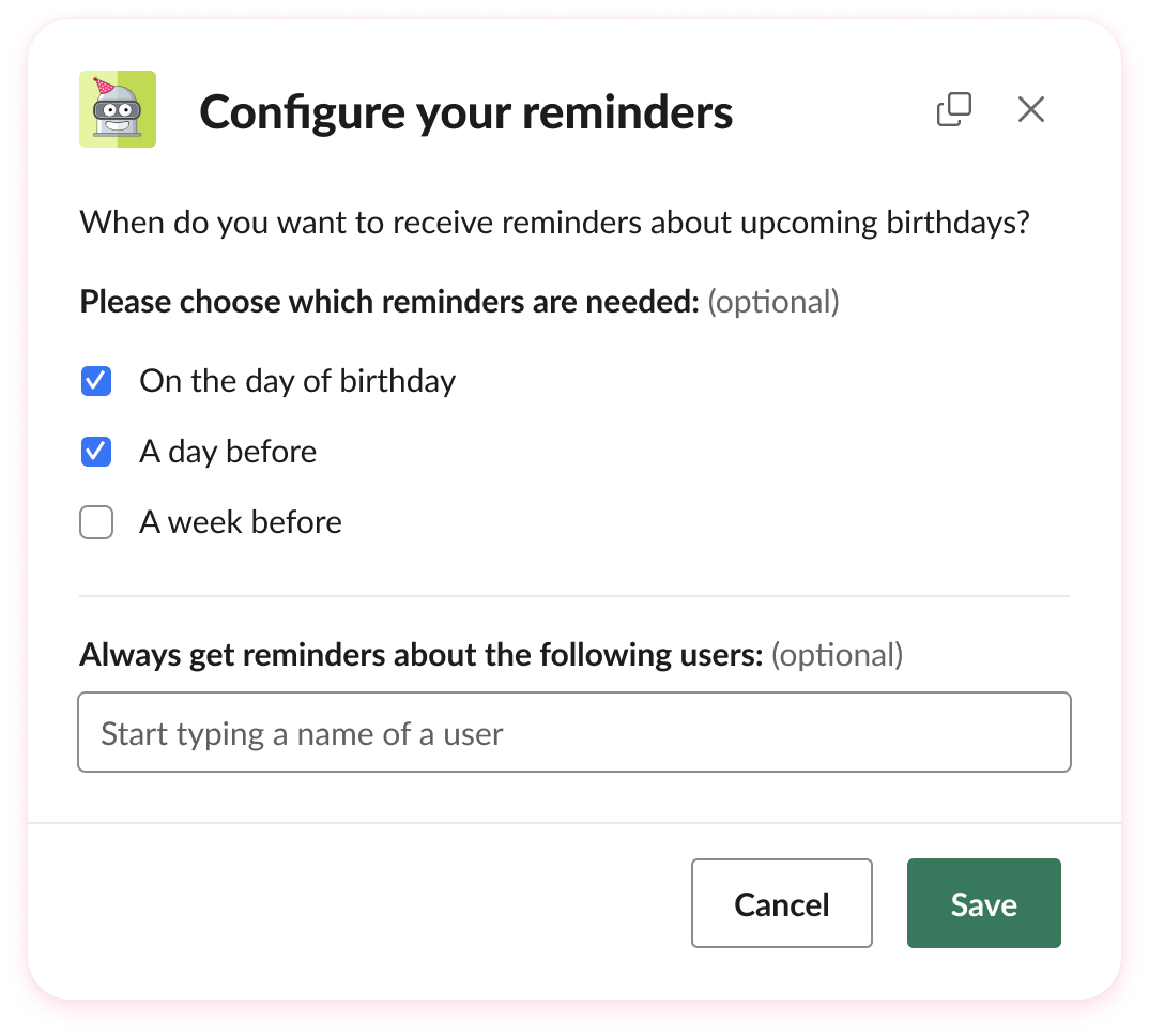 Slack Birthday Bot setup - automated birthday and anniversary cards ...