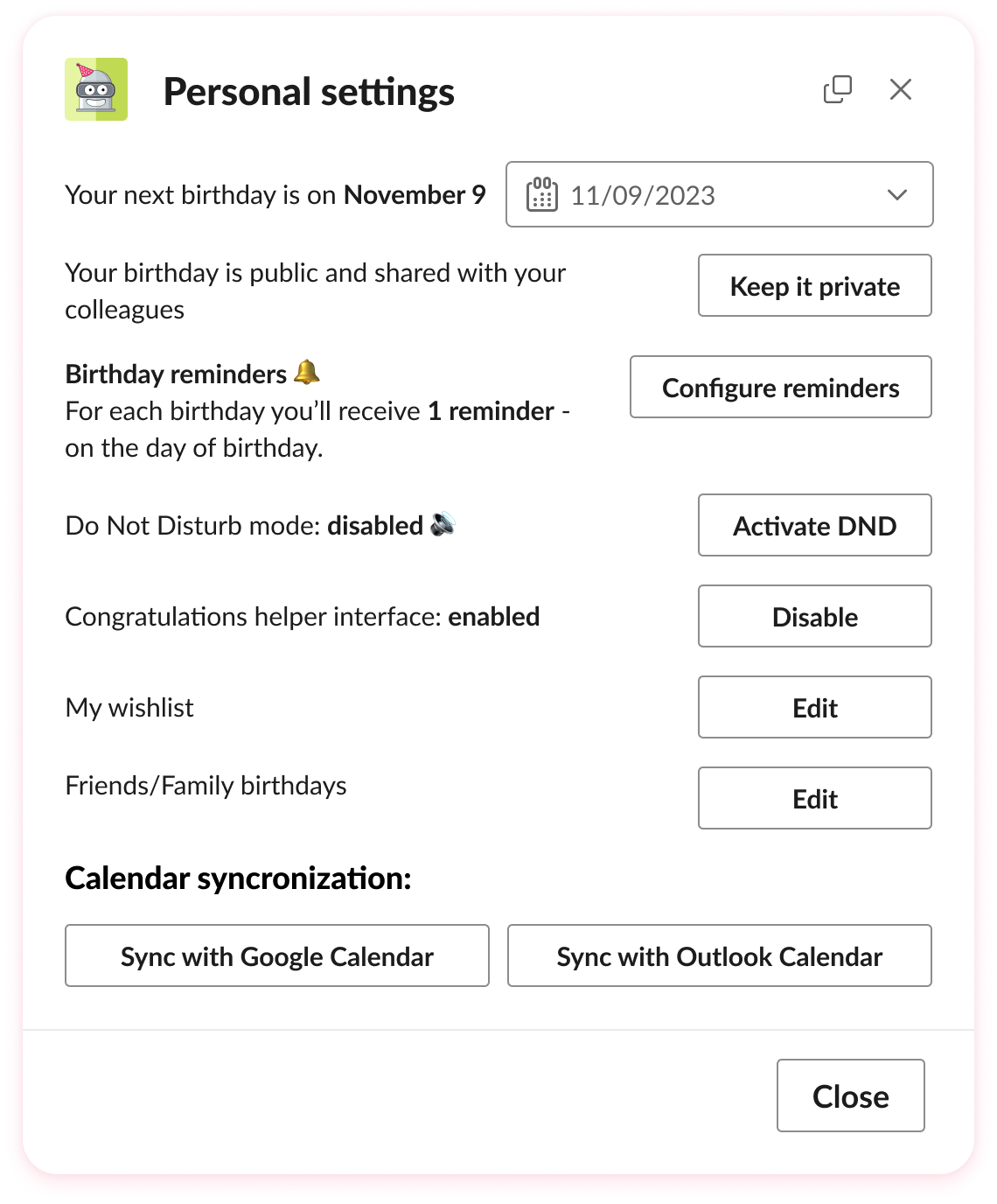 Slack Birthday Bot setup - automated birthday and anniversary cards ...