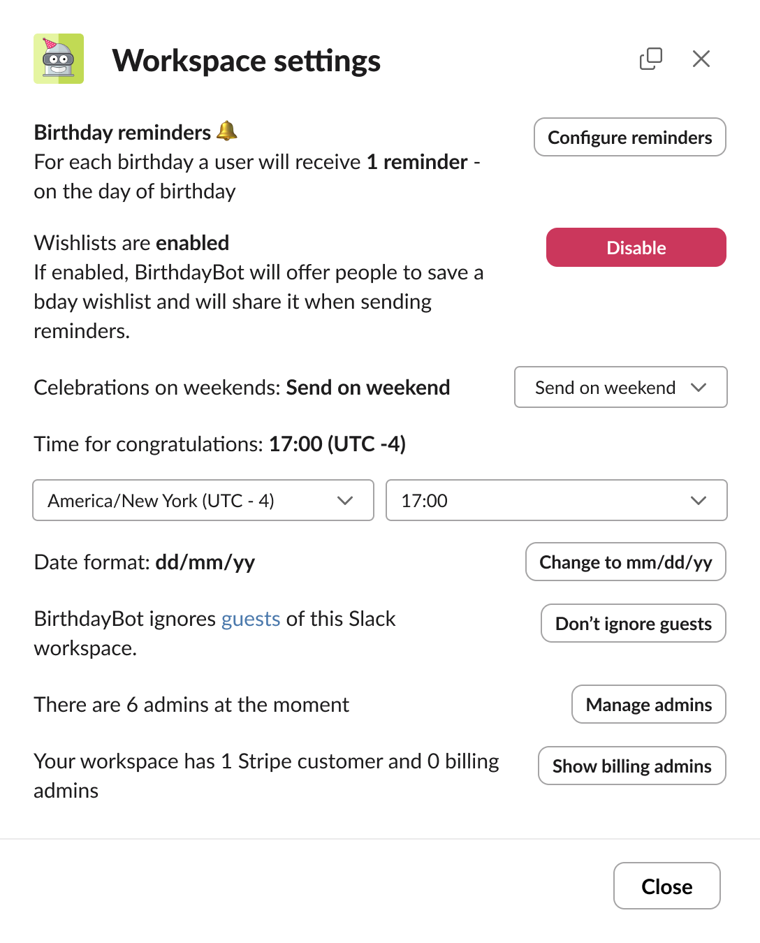 Slack Birthday Bot setup - automated birthday and anniversary cards | BirthdayBot
