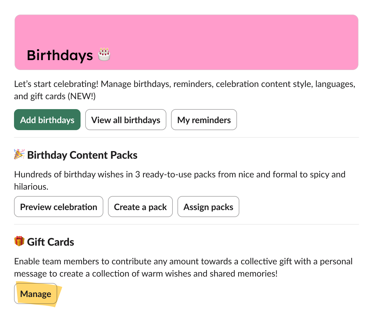 Slack Birthday Bot setup - automated birthday and anniversary cards ...