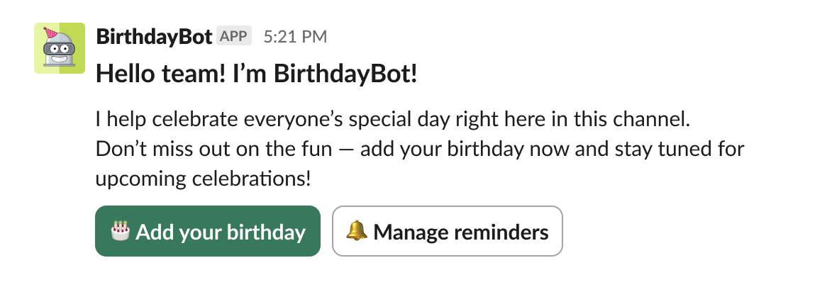 Slack Birthday Bot setup - automated birthday and anniversary cards ...